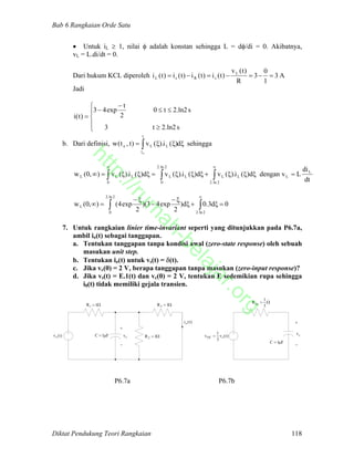 Bab 6 rangkaian orde satu | PDF