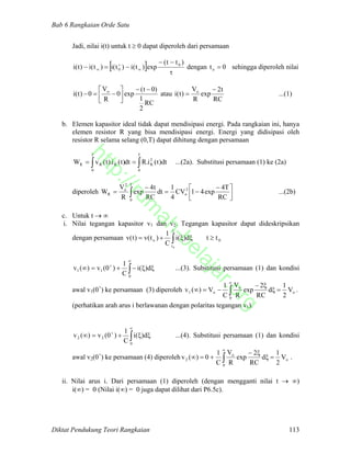Bab 6 rangkaian orde satu | PDF