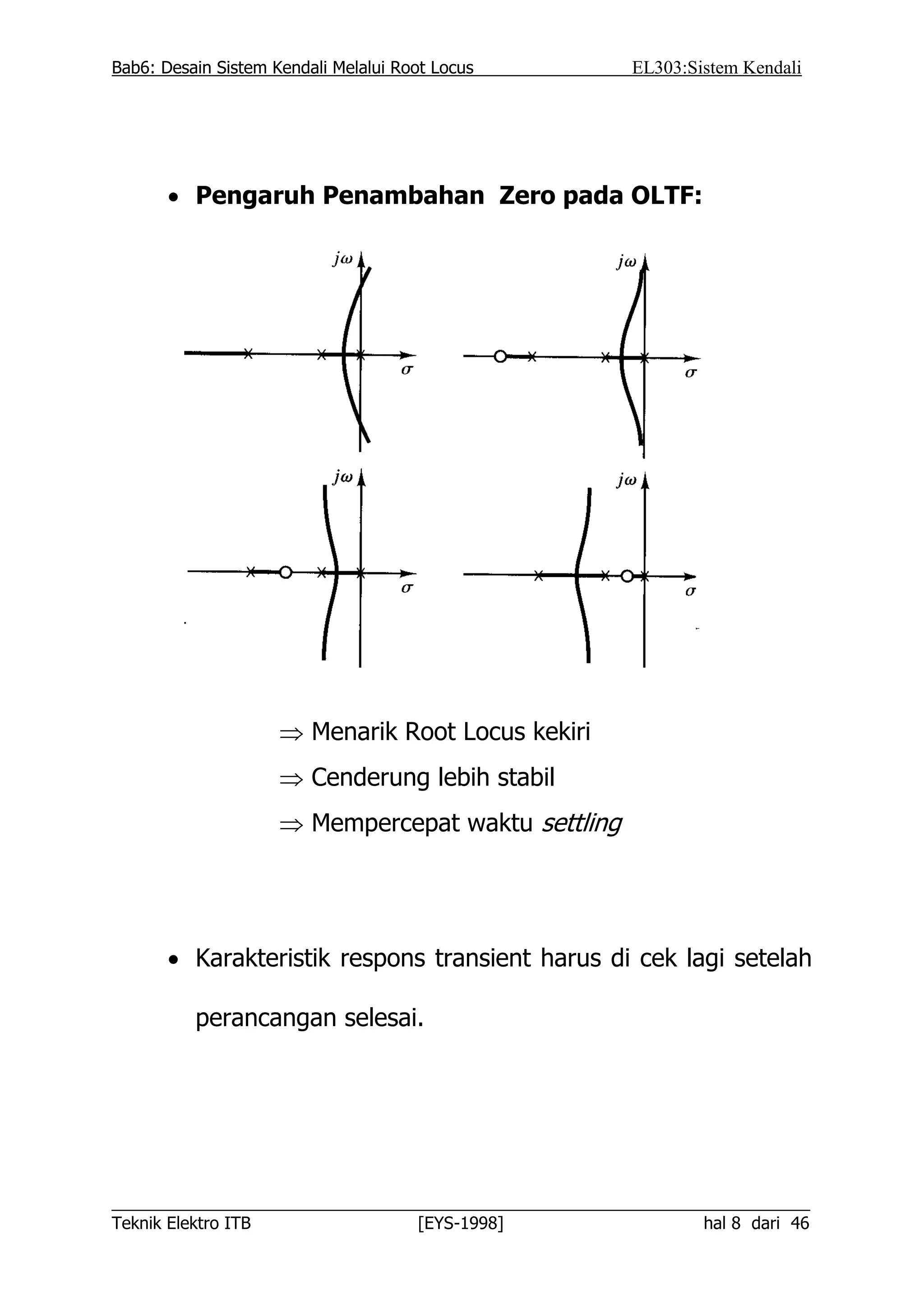 Desai Sistem Kendali dengan root locus | PDF