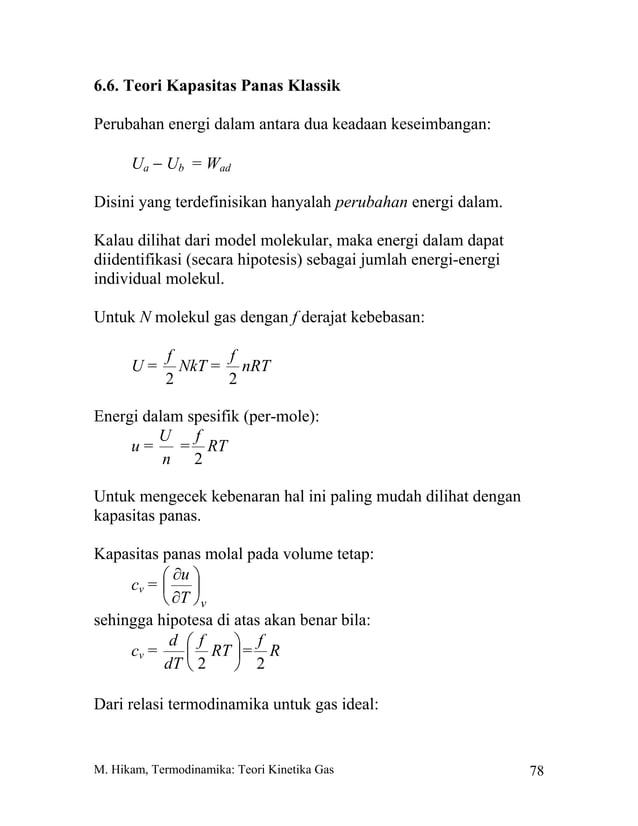 TEORI KINETIK GAS | PDF