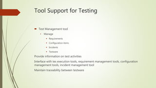 Bab 6 Tool Support For Testing | PPT