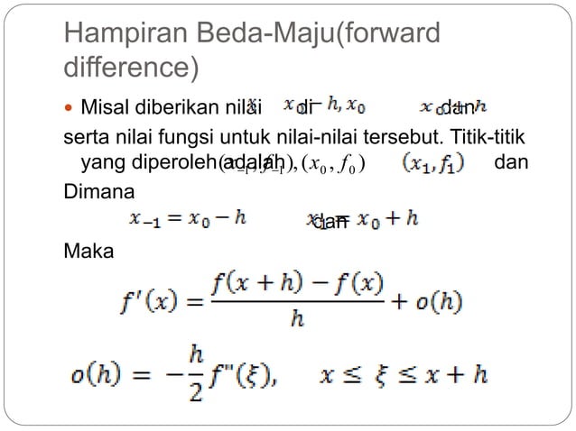 Bab 6 turunan numerik | PPTX