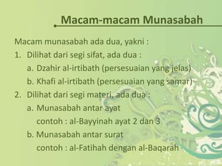 Ilmu Munasabah | PPTX