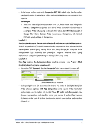 BAB VII - INSTALASI DAN KONFIGURASI APP INVENTOR | PDF