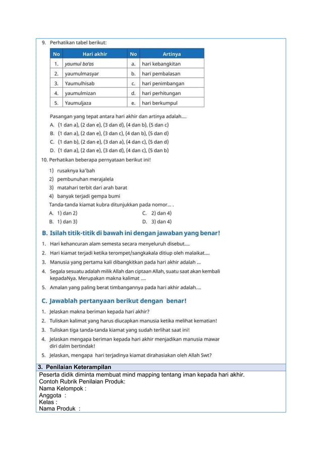 BAB 7 - MA PAIBP Kls 5 MODUL AJAR PAI DAN BP KELAS 5 BAB 7 TENTANG KETIKA BUI BERHENTI BERPUTAR ...