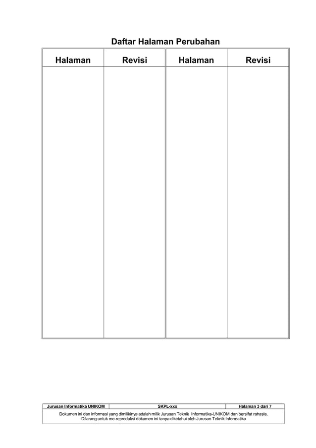 RPL 1 (Lama) - Template SKPL (SRS) | PDF