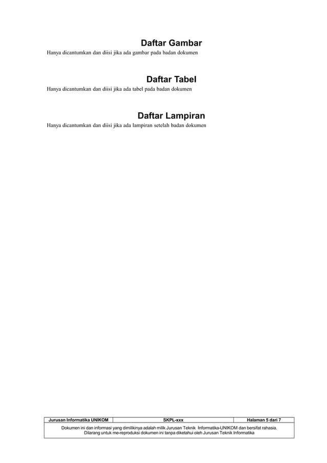 RPL 1 (Lama) - Template SKPL (SRS) | PDF