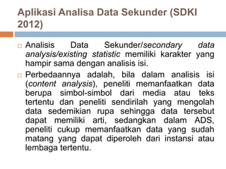 Bab 7 analisis spss data sekunder | PPTX