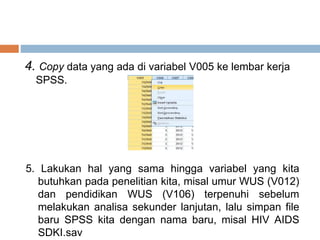 Bab 7 analisis spss data sekunder | PPTX