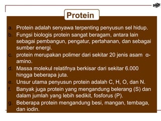 Bab 7 biomolekul kelas xii | PPT