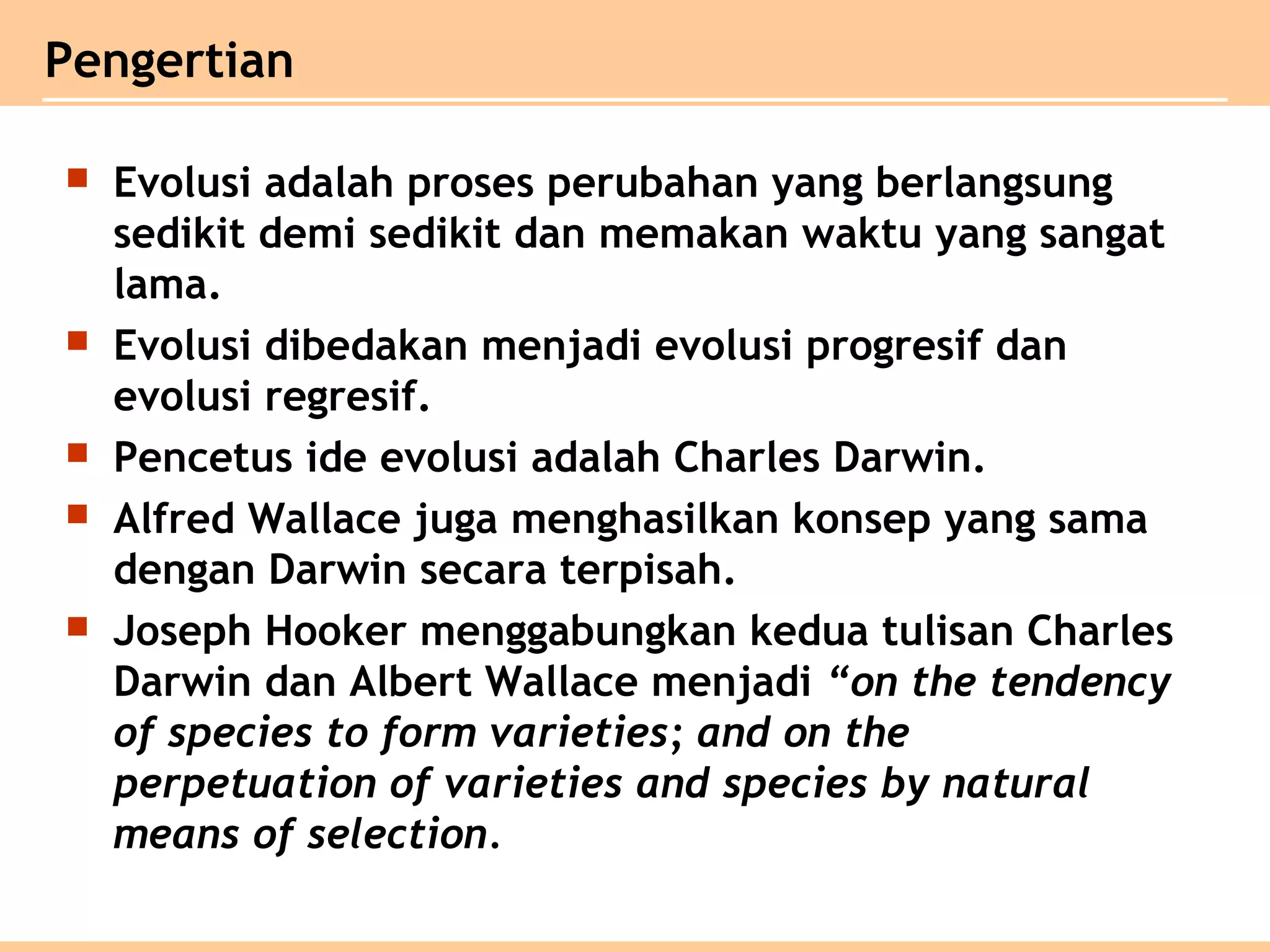 Bab 7 evolusi XII SMA IPA | PPT