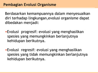 Bab 7 evolusi XII SMA IPA | PPT