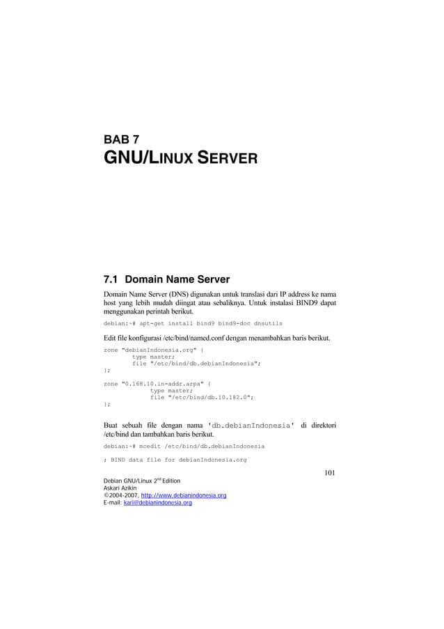 Bab 7 gnu linu x server | PDF