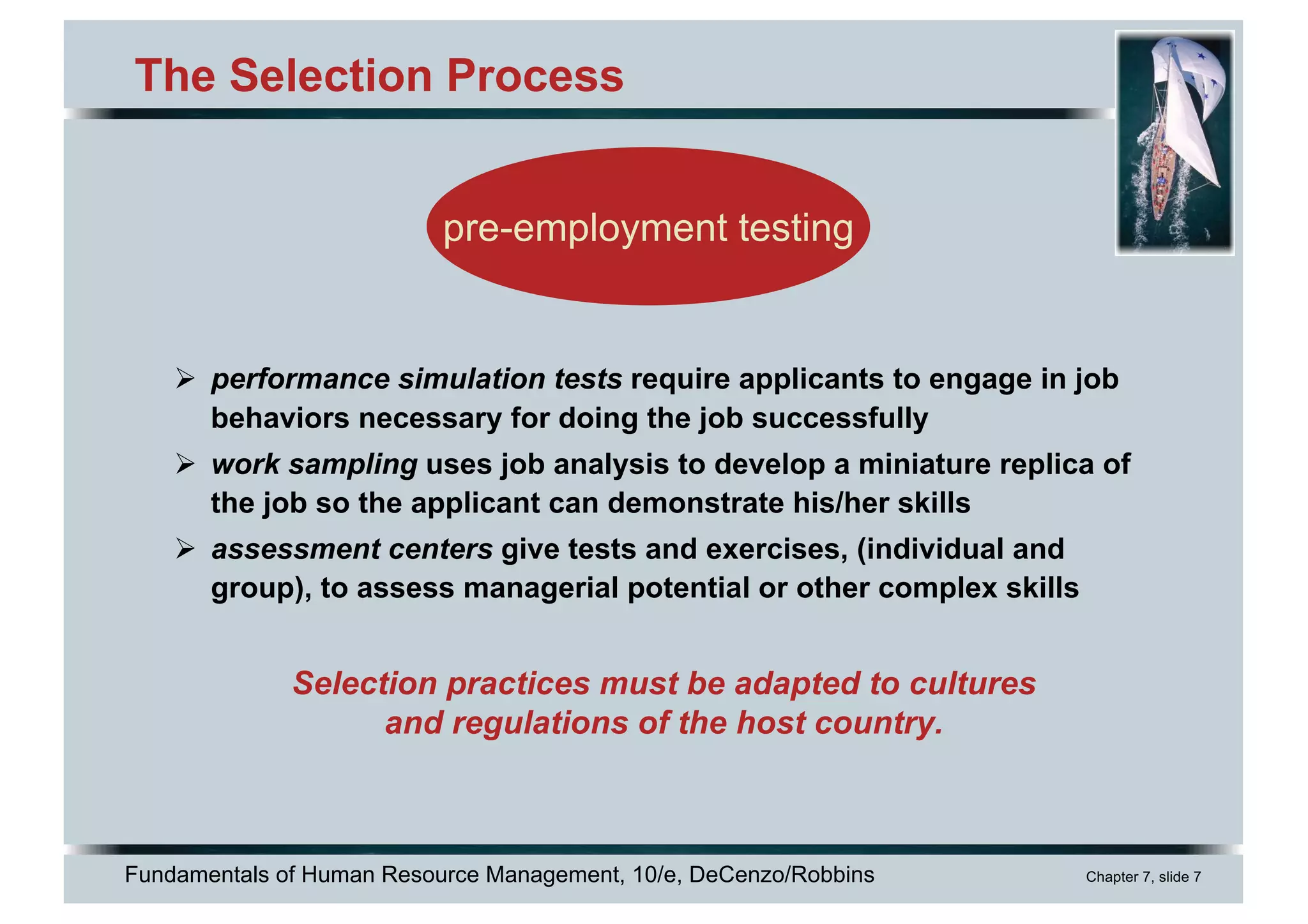 Chapter 7 Selecting Employees | PDF