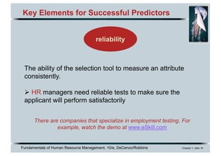 Chapter 7 Selecting Employees | PDF