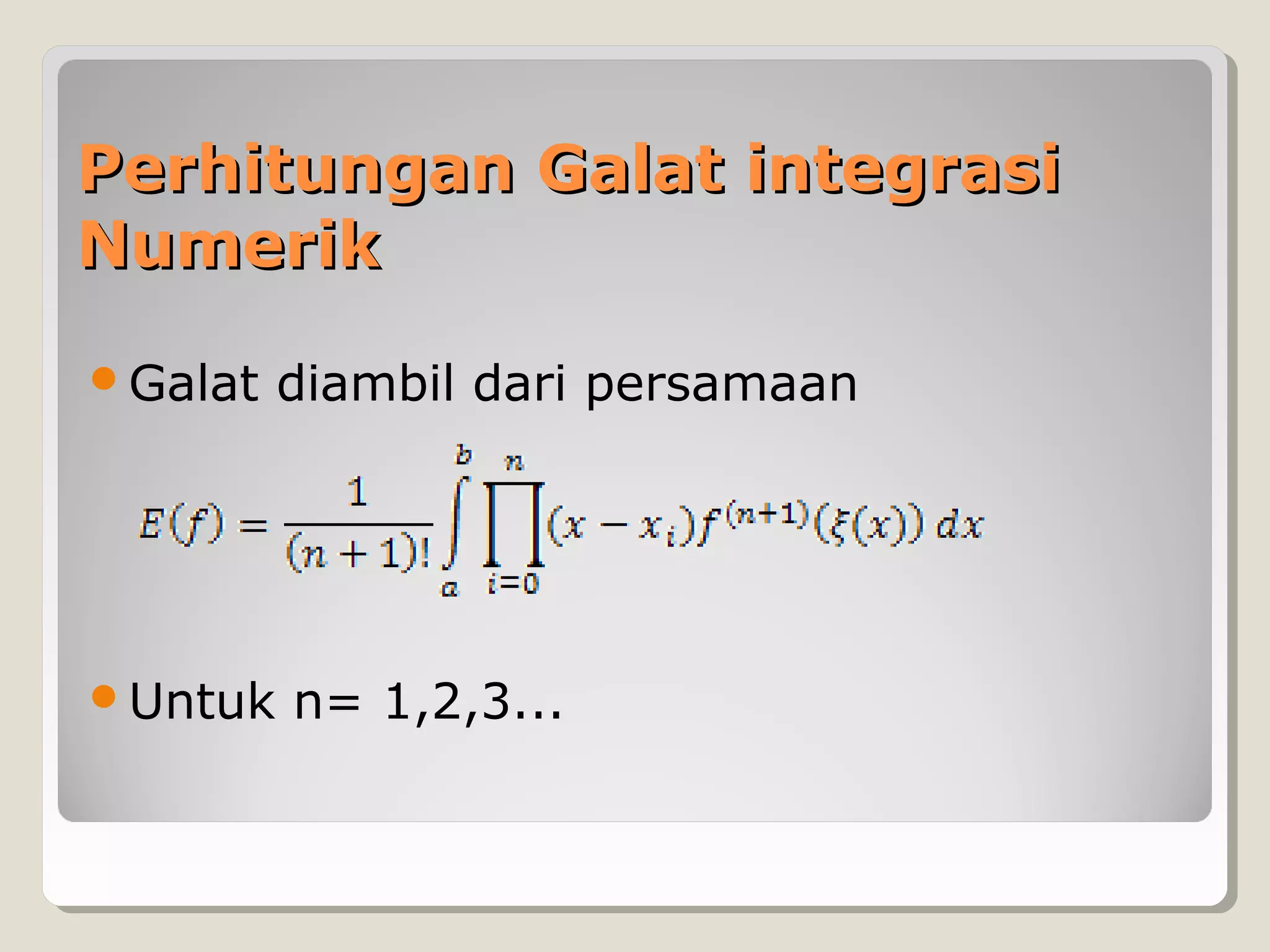Bab 7 integrasi numerik | PPT