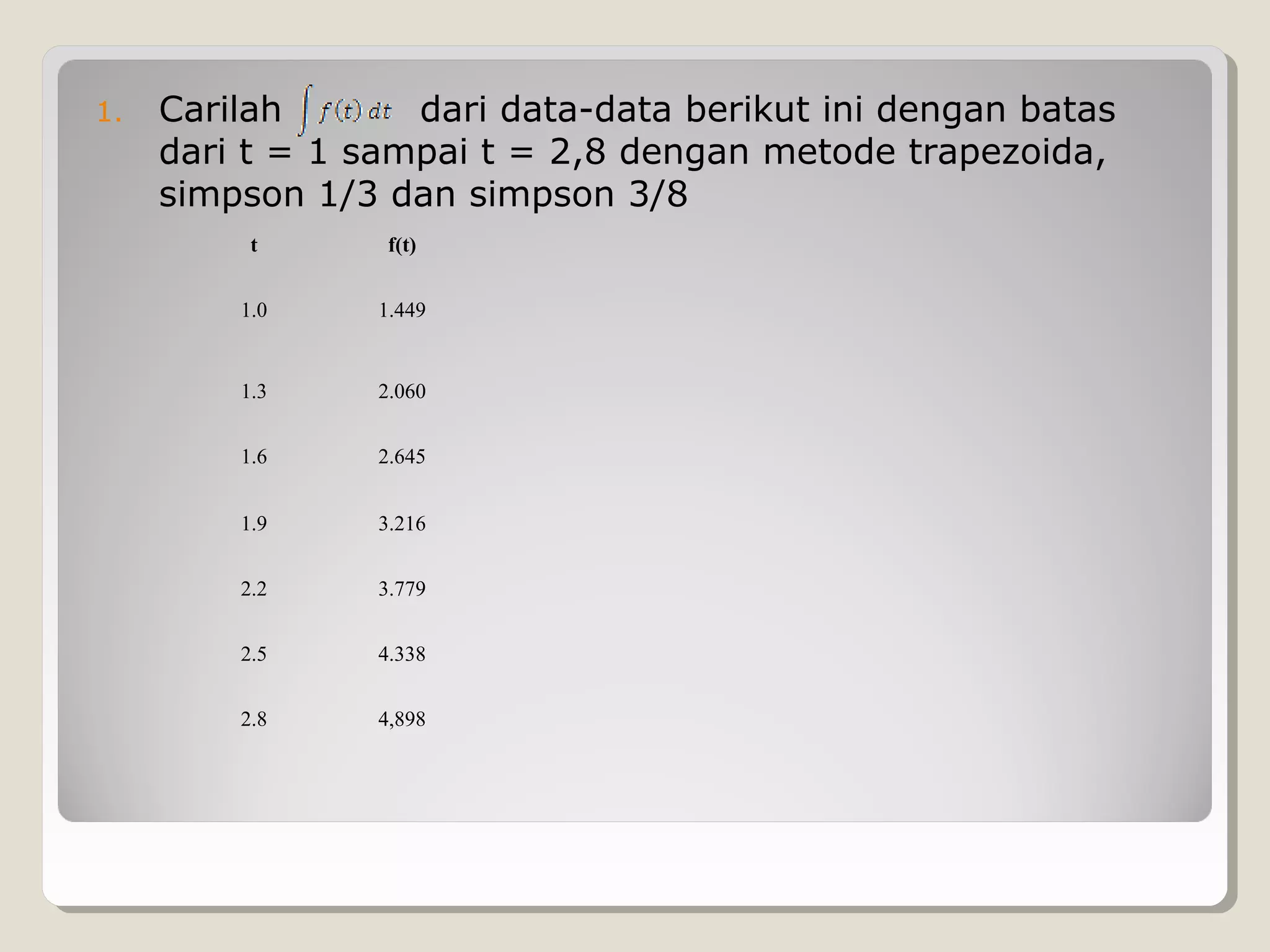 Bab 7 integrasi numerik | PPT