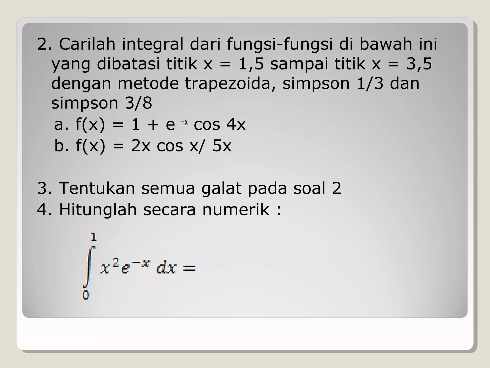 Bab 7 integrasi numerik | PPT