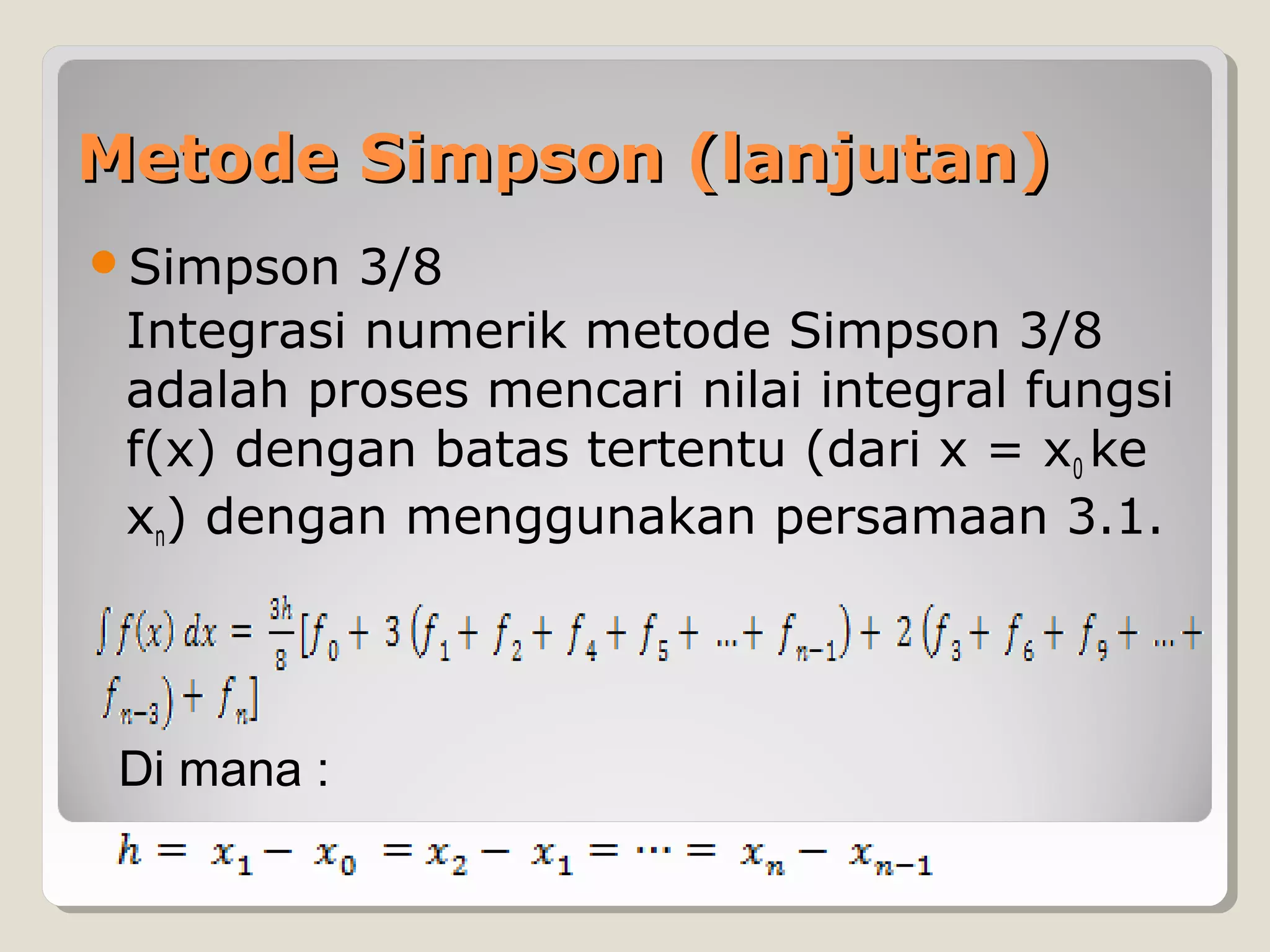 Bab 7 integrasi numerik | PPT