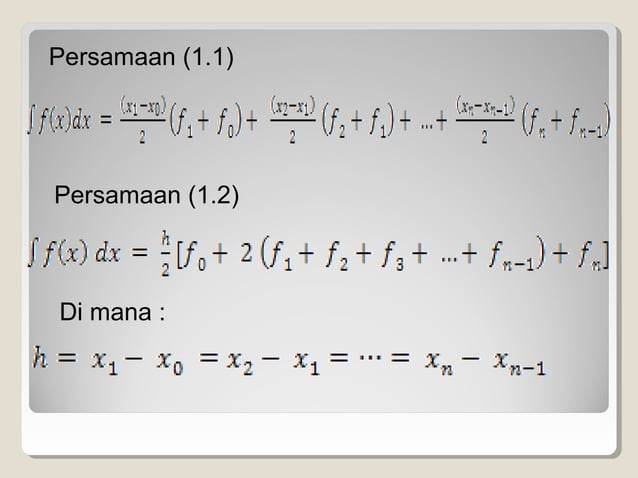 Bab 7 integrasi numerik | PPT