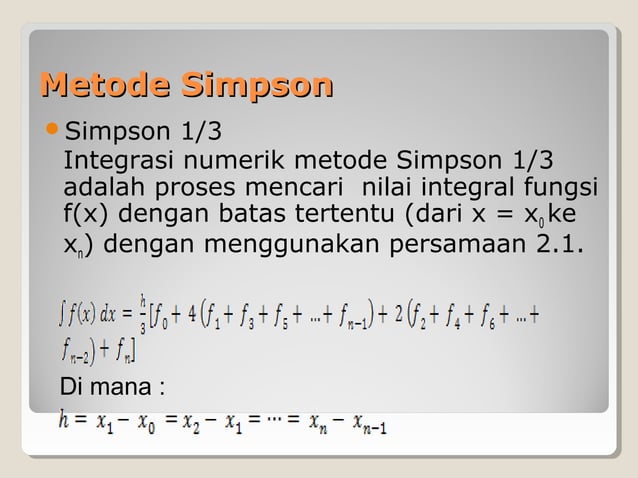 Bab 7 integrasi numerik | PPT