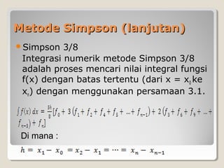 Bab 7 integrasi numerik | PPT
