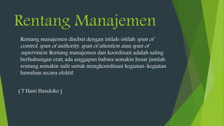 koordinasi dan rentang kendali | PPTX