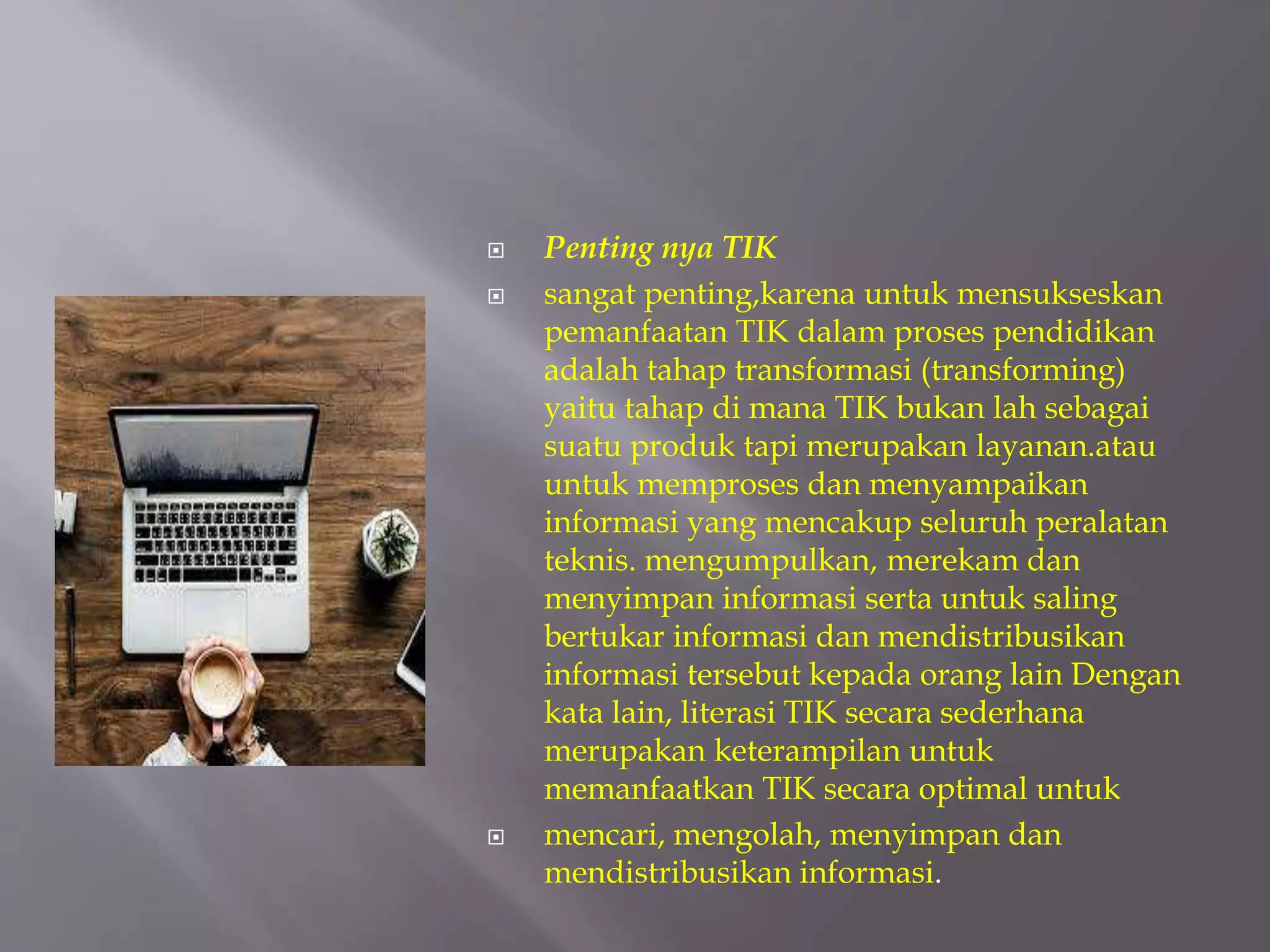 Bab 7 literasi teknologi informasi dan informatika (tik) | PPT
