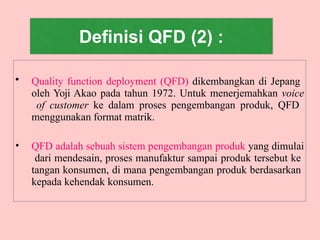 Qualty Management-Quality Function Deployment | PPTX