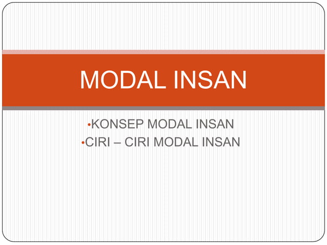 Bab 7 Modal insan dan kerjaya guru | PPT