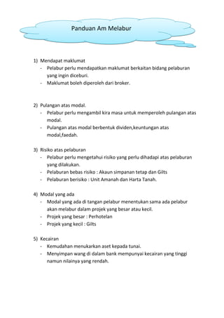Pelaburan Perdagangan F4 | DOCX