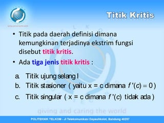 Bab 7 penggunaan turunan | PPTX