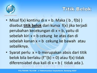 Bab 7 penggunaan turunan | PPTX