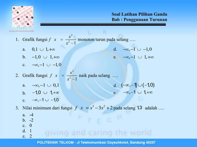 Bab 7 penggunaan turunan | PPTX