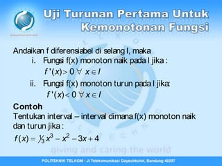 Bab 7 penggunaan turunan | PPTX