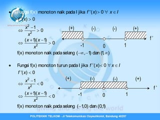 Bab 7 penggunaan turunan | PPTX