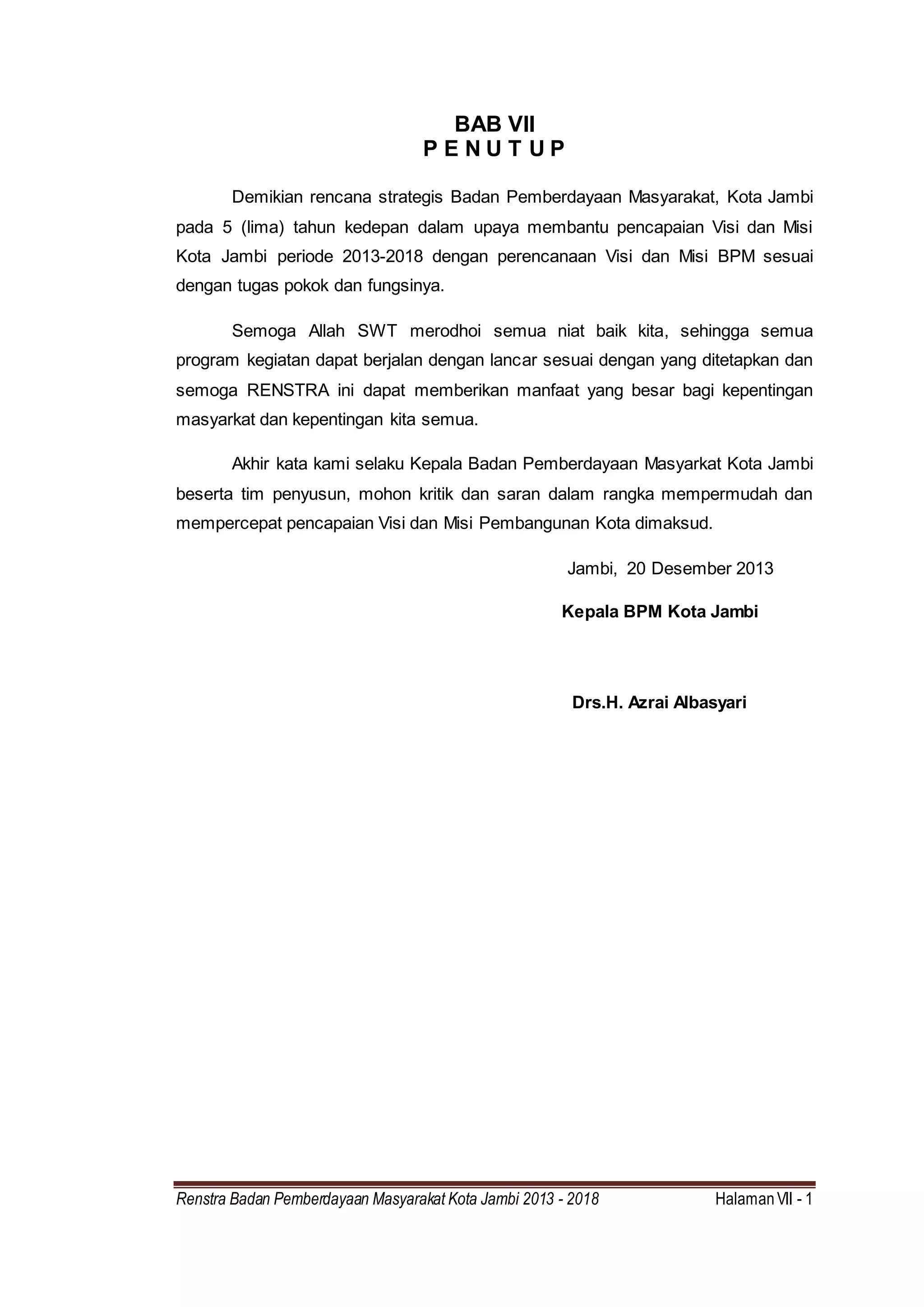 Bab 7 penutup docx | DOCX