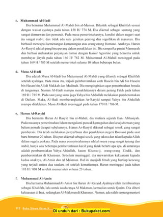 Bab 7 perkembangan islam pada masa daulah bani abbasyiyah | PDF