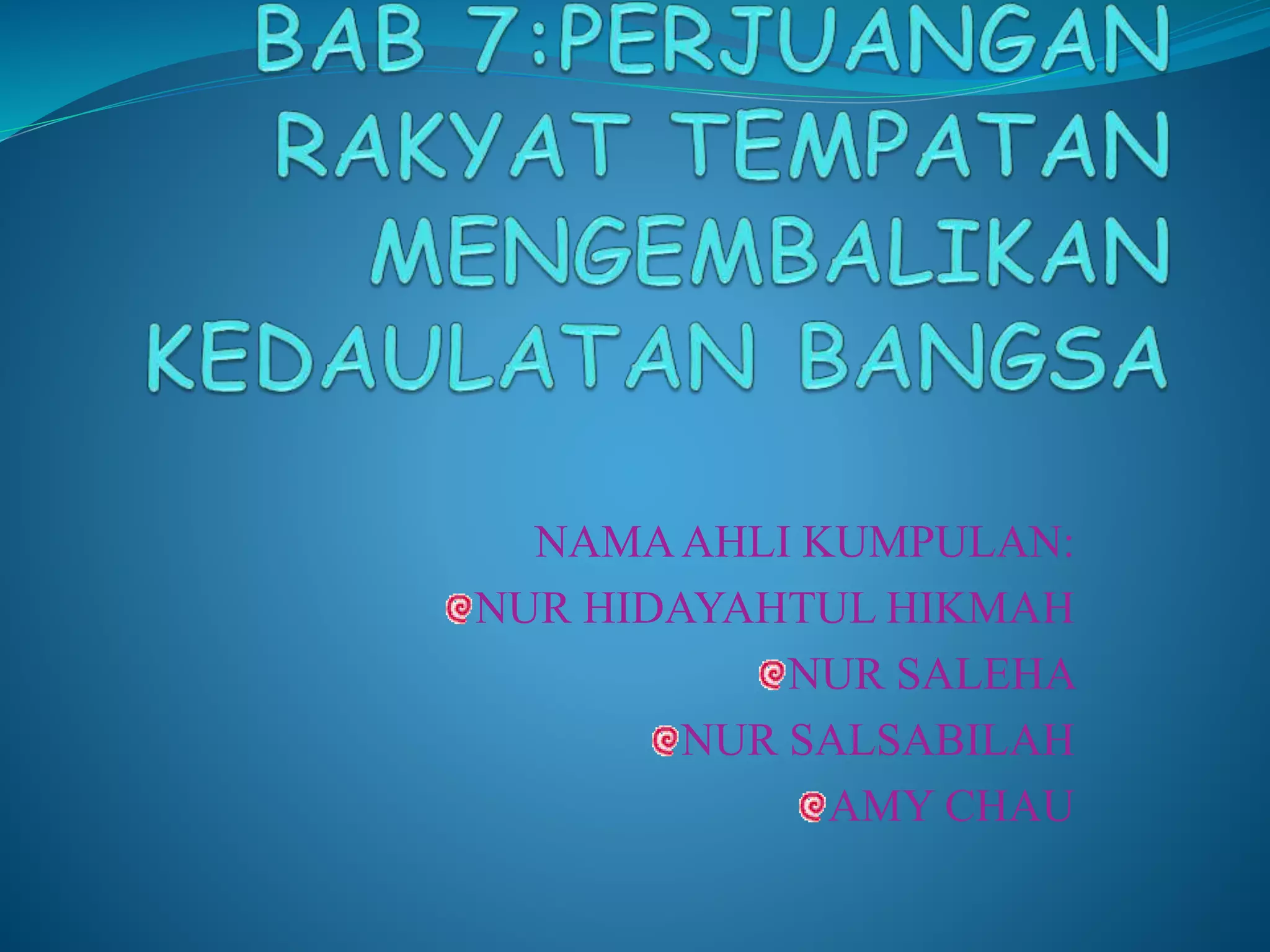 Bab 7 sejarah (rentap) 2 | PPTX