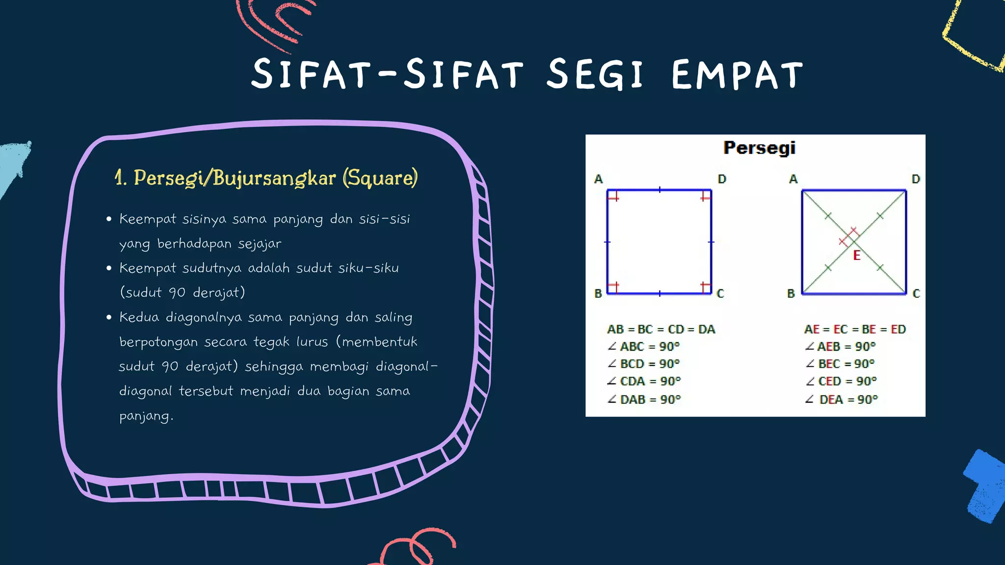 SEGIEMPAT & SEGITIGA (Jenis & Sifat Segiempat) - P2 | PDF