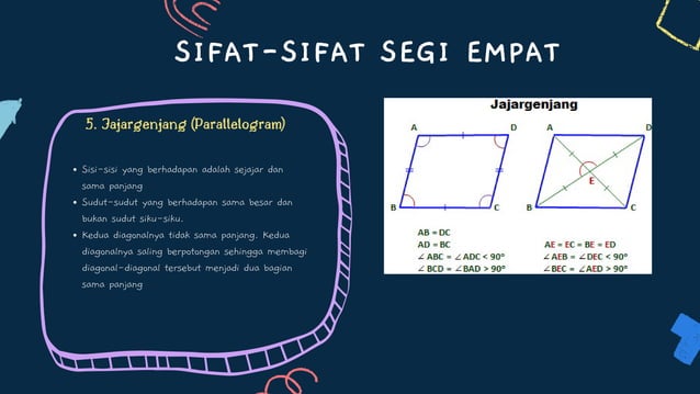 SEGIEMPAT & SEGITIGA (Jenis & Sifat Segiempat) - P2 | PDF