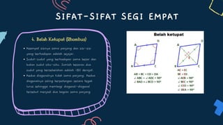 SEGIEMPAT & SEGITIGA (Jenis & Sifat Segiempat) - P2 | PDF