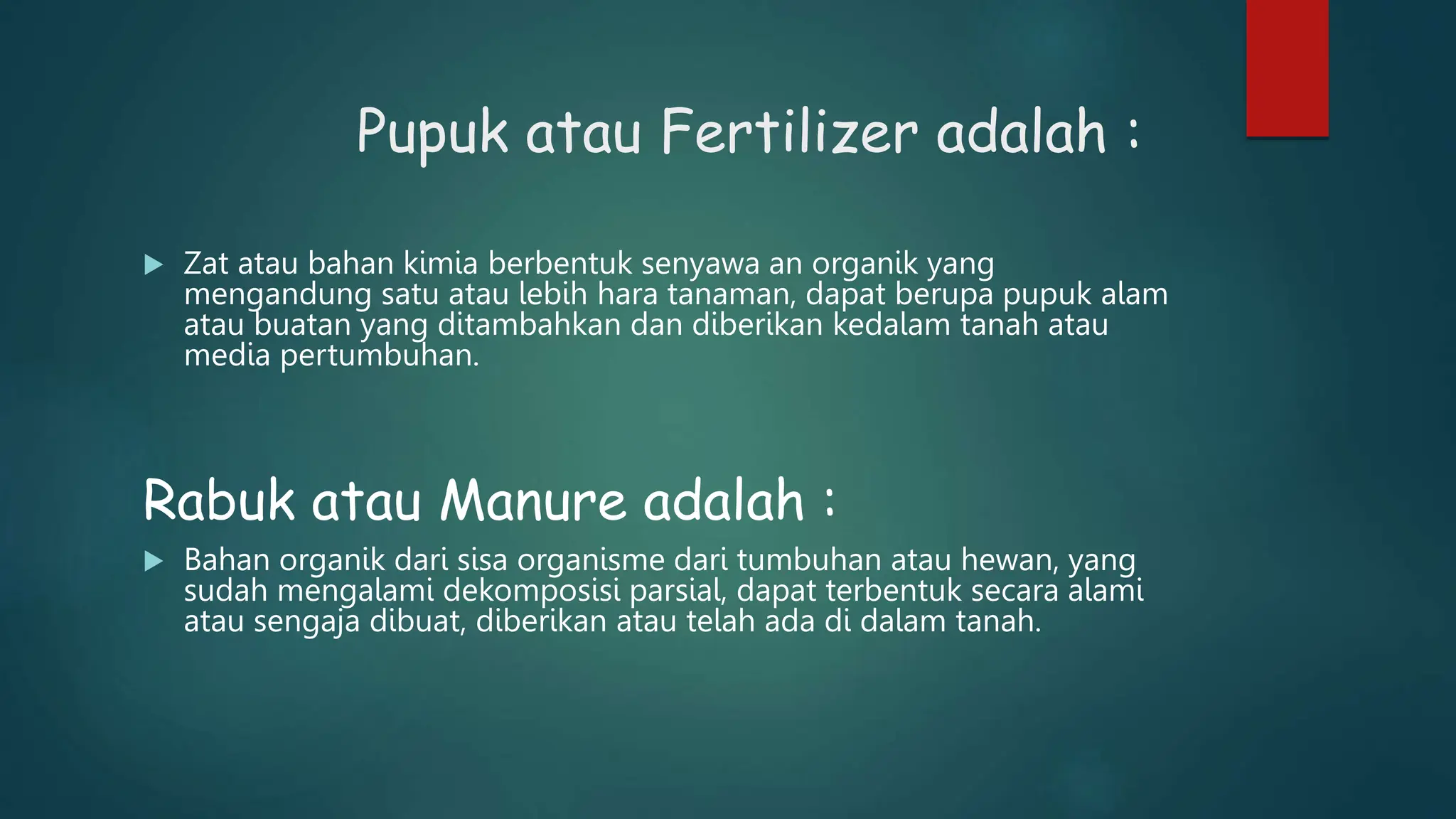 Bab 8. pengolahan tanah, pemupukan dan pengairan.pptx