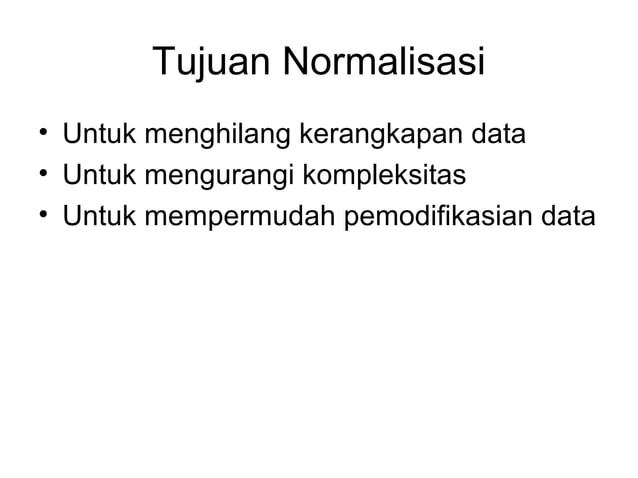 normalisasi data | PPT