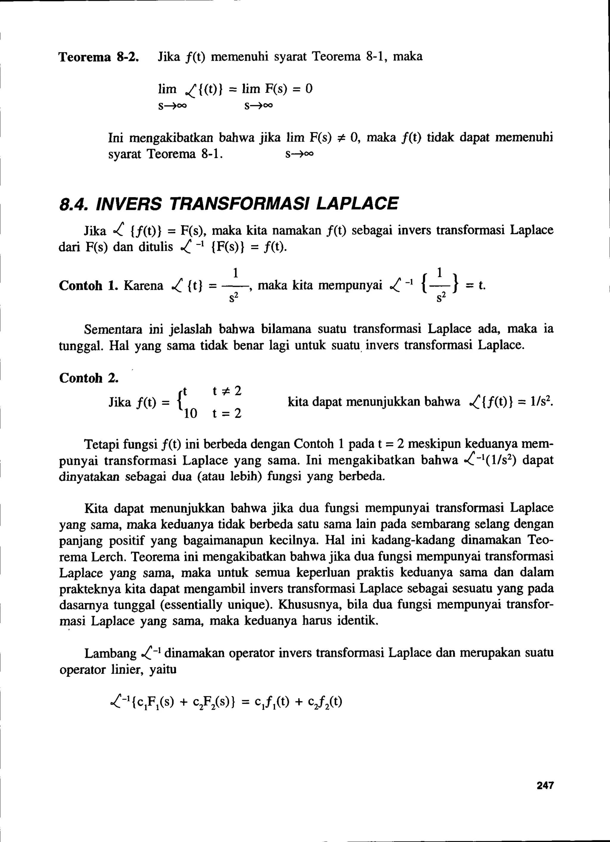 Bab8 transformasi laplace | PDF