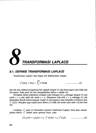 Bab8 transformasi laplace | PDF