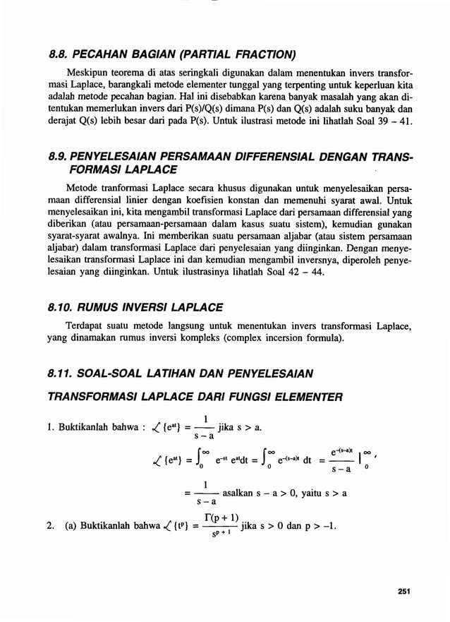 Bab8 transformasi laplace | PDF
