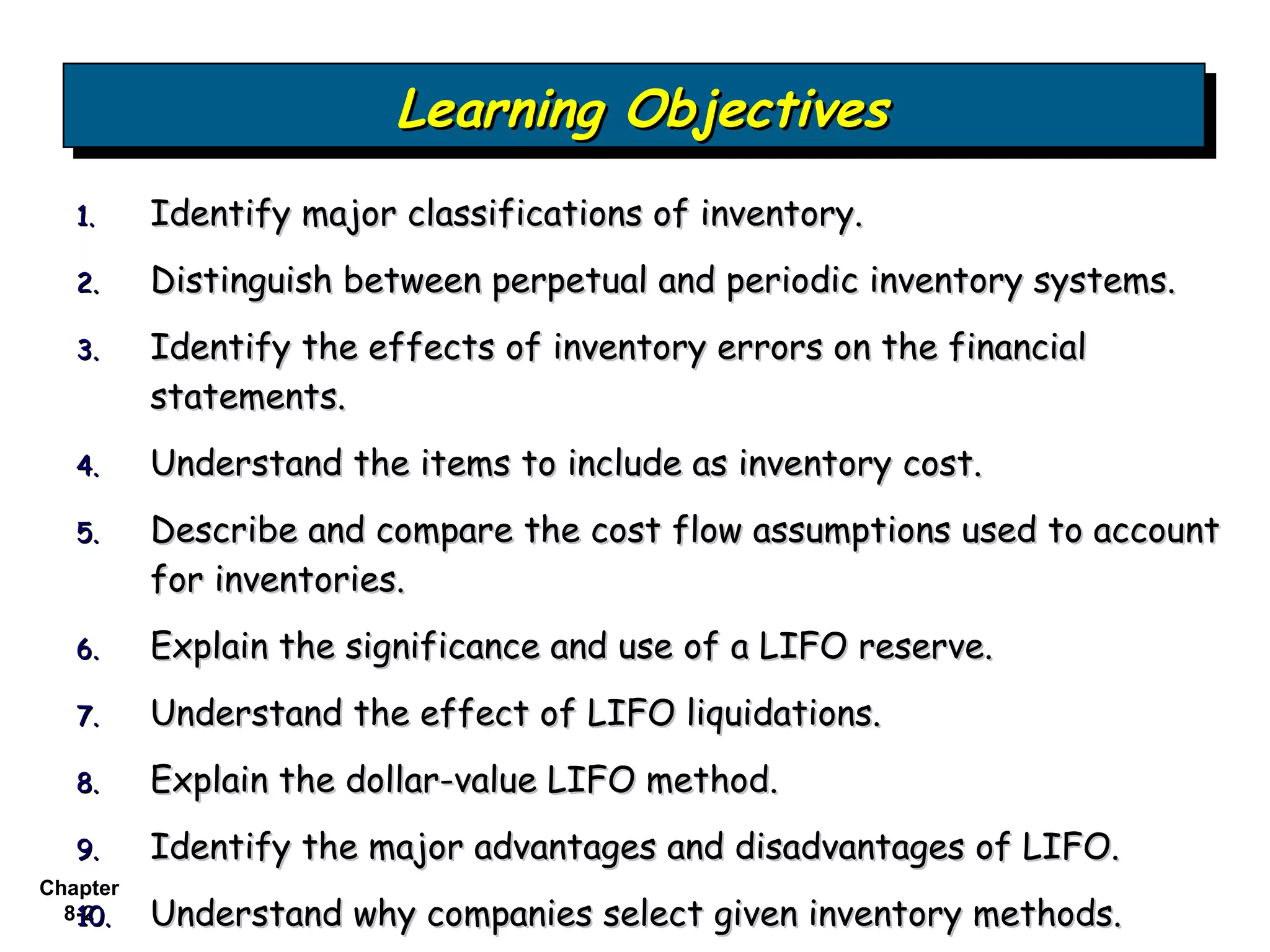 Bab 8 - Valuation of Inventories, a Cost-Basis Approach | PPS