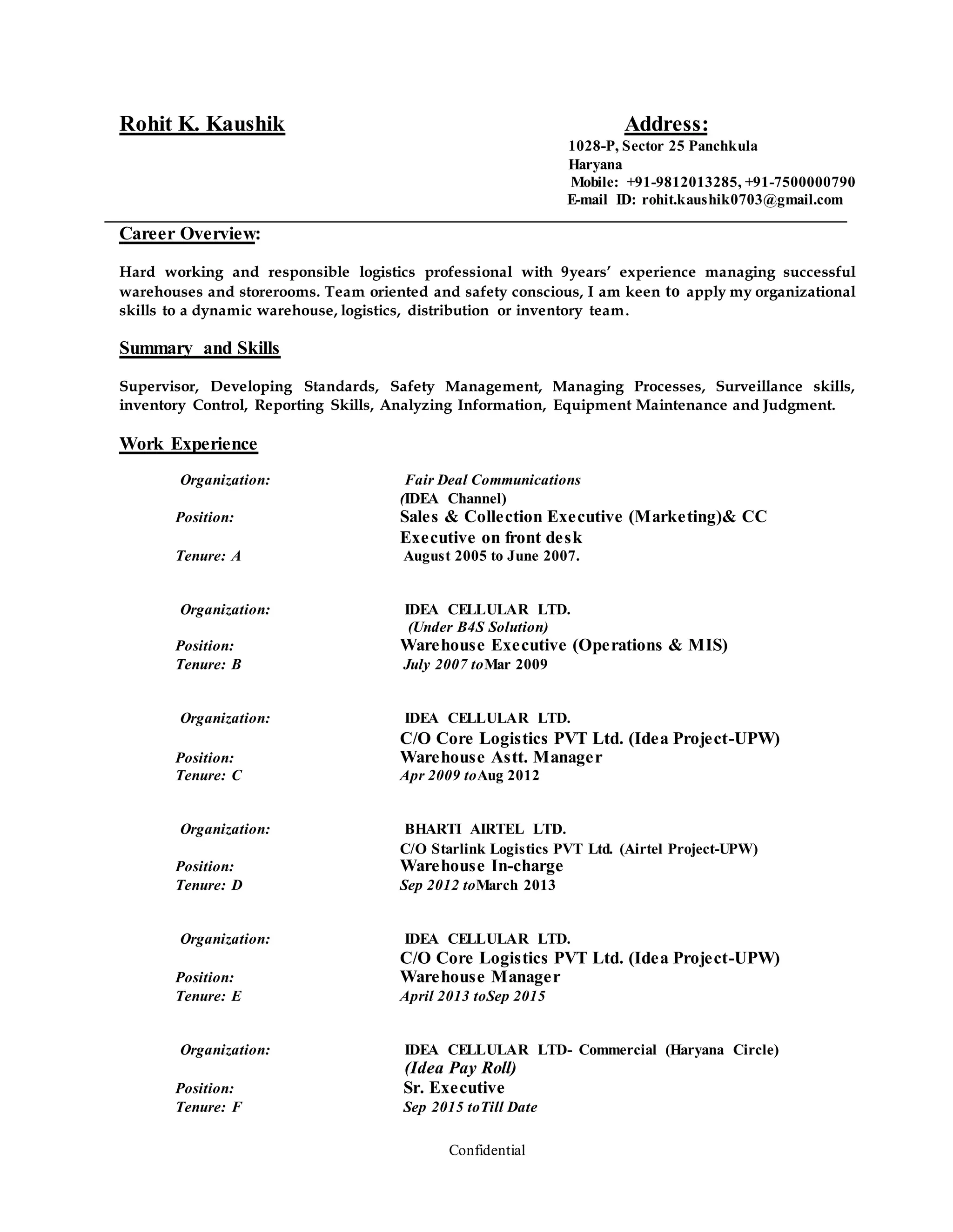 CV-Rohit Kumar Kaushik | DOCX