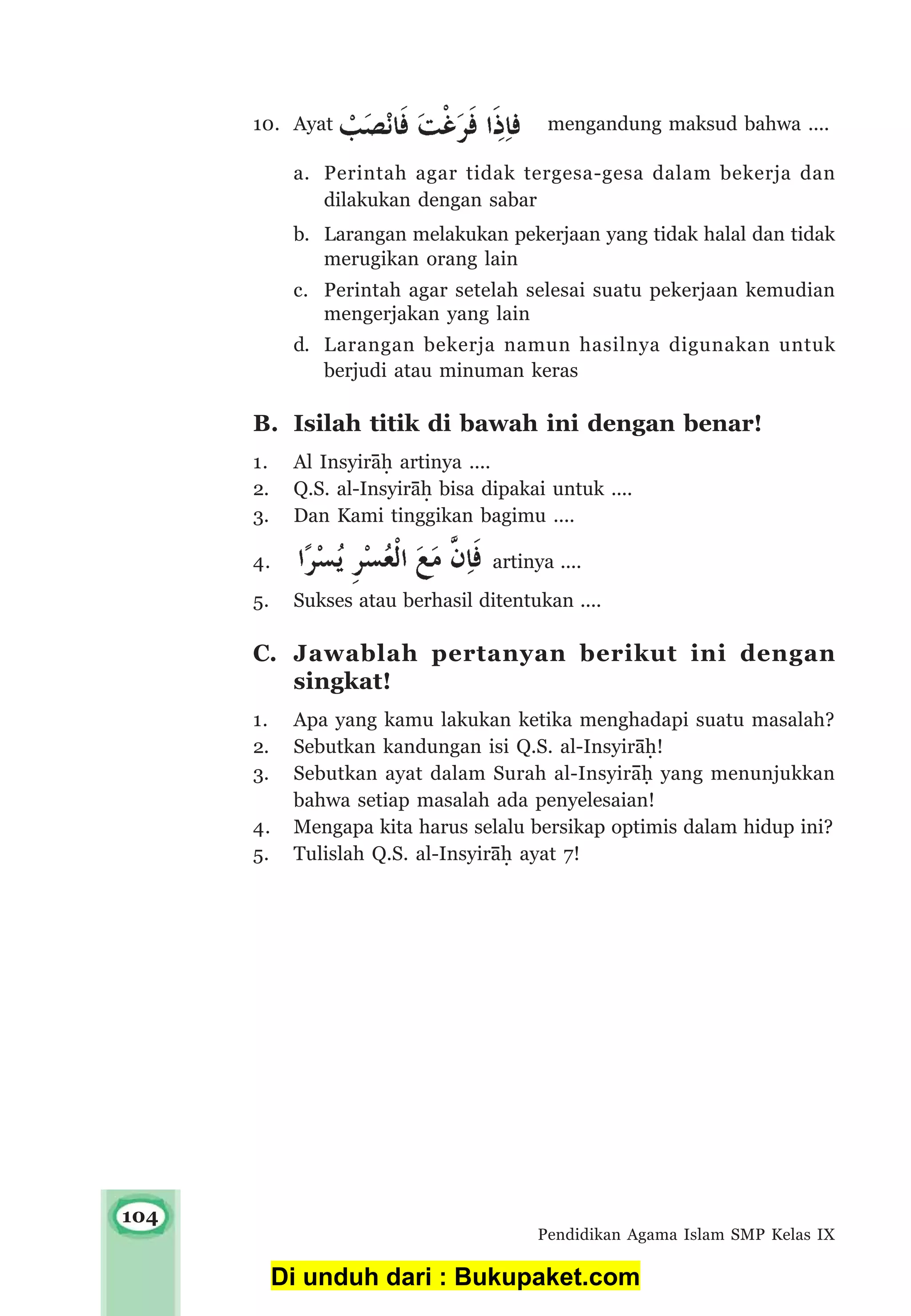 Bab 8 al qur'an surah al insyirah | PDF